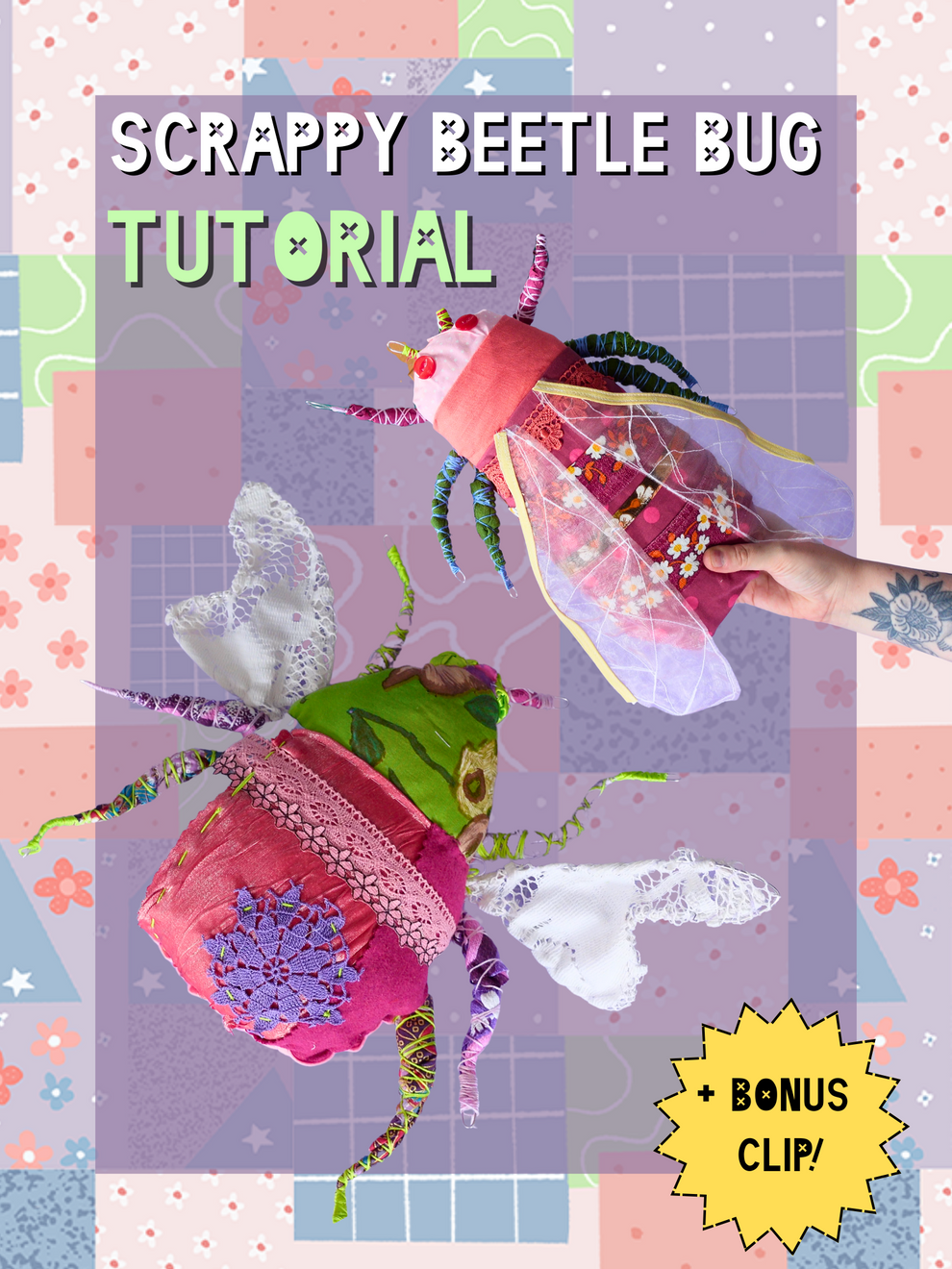 Scrappy Beetle Bug Online Tutorial – AFRAYED Upcycling